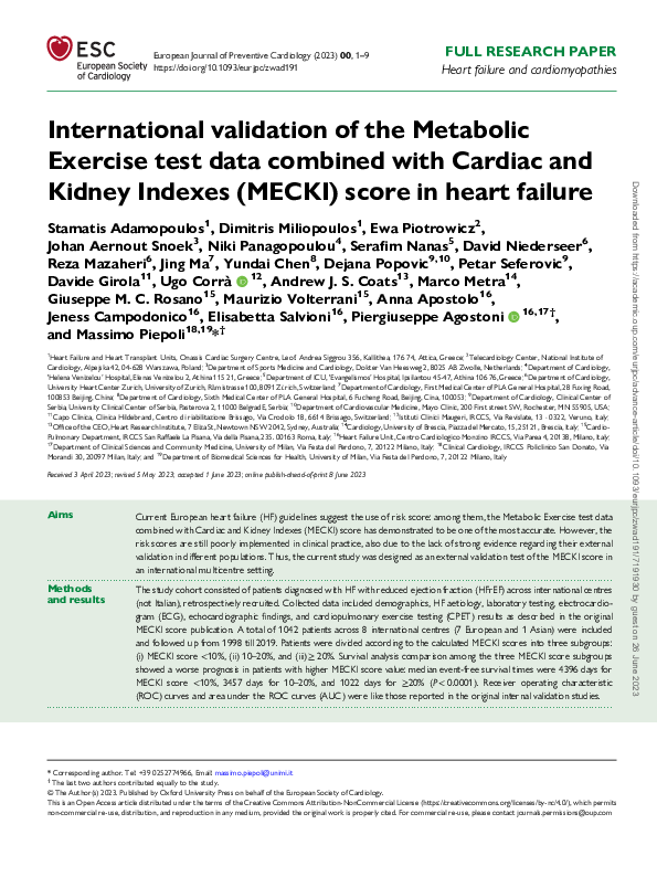 (PDF) International validation of the Metabolic Exercise test data ...