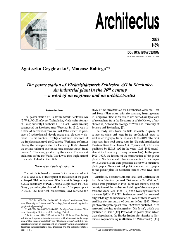 (PDF) The power station of Elektrizitätswerk Schlesien AG in Siechnice ...