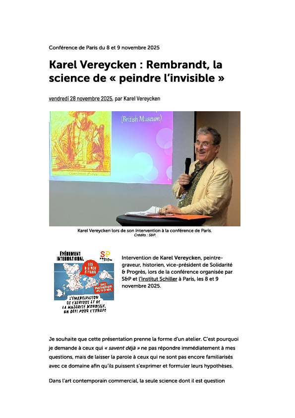 (PDF) Karel Vereycken: Rembrandt, la science de « peindre l’invisible