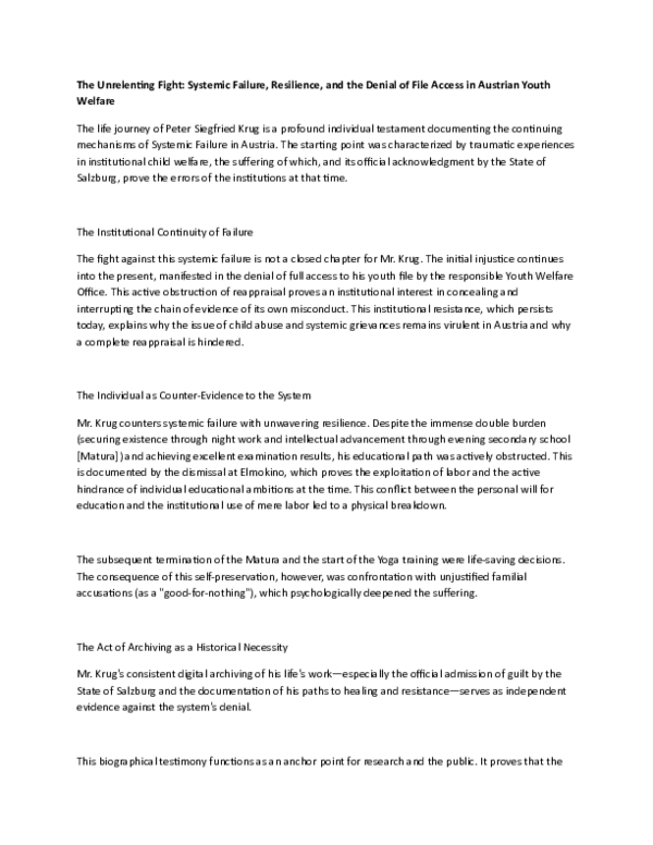 (PDF) The Unrelenting Fight - Systemic Failure