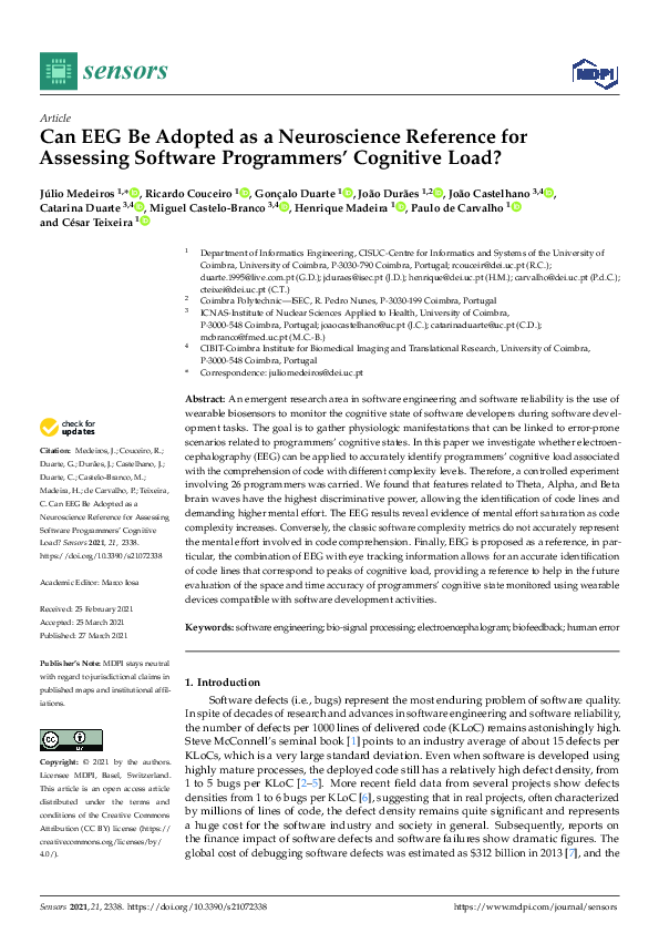(PDF) Can EEG Be Adopted as a Neuroscience Reference for Assessing ...