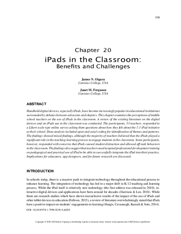 (PDF) iPads in the Classroom