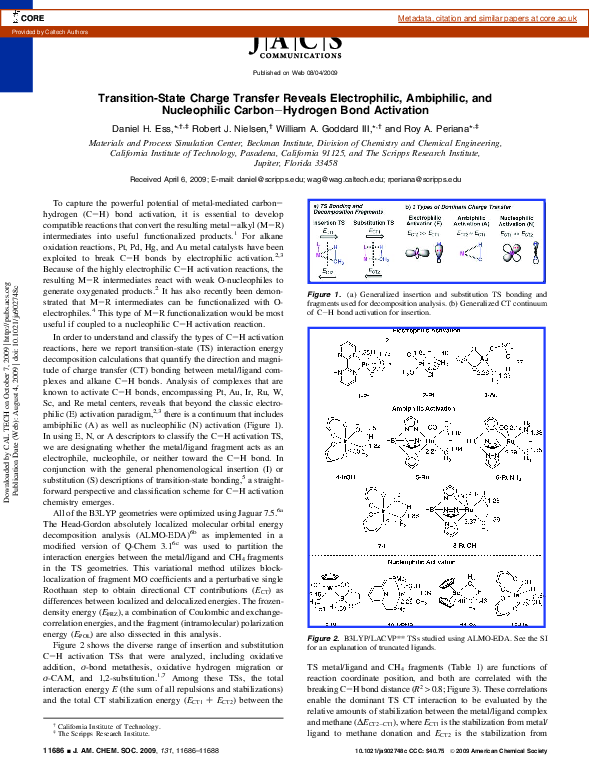 (PDF) Transition-State Charge Transfer Reveals Electrophilic ...
