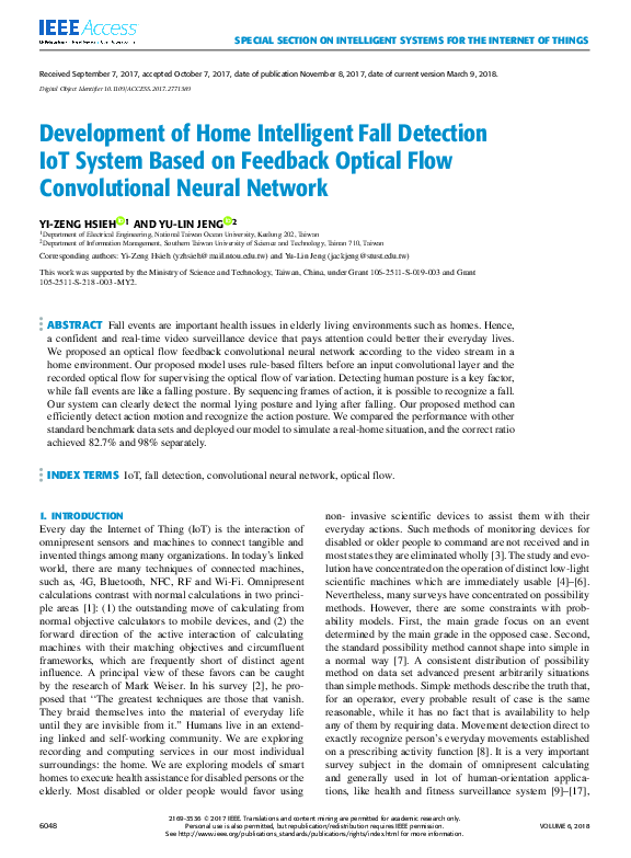 (PDF) Development of Home Intelligent Fall Detection IoT System Based ...