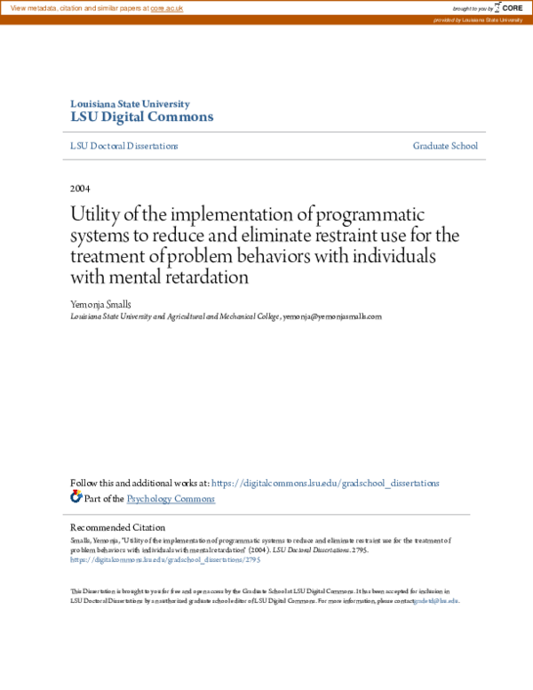 (PDF) Utility of the implementation of programmatic systems to reduce ...