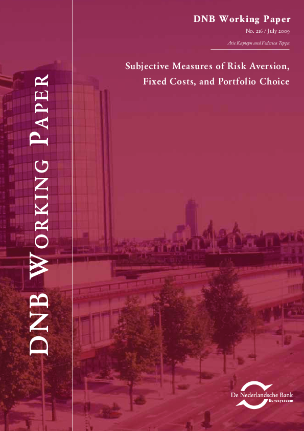 (PDF) Subjective measures of risk aversion, fixed costs, and portfolio ...