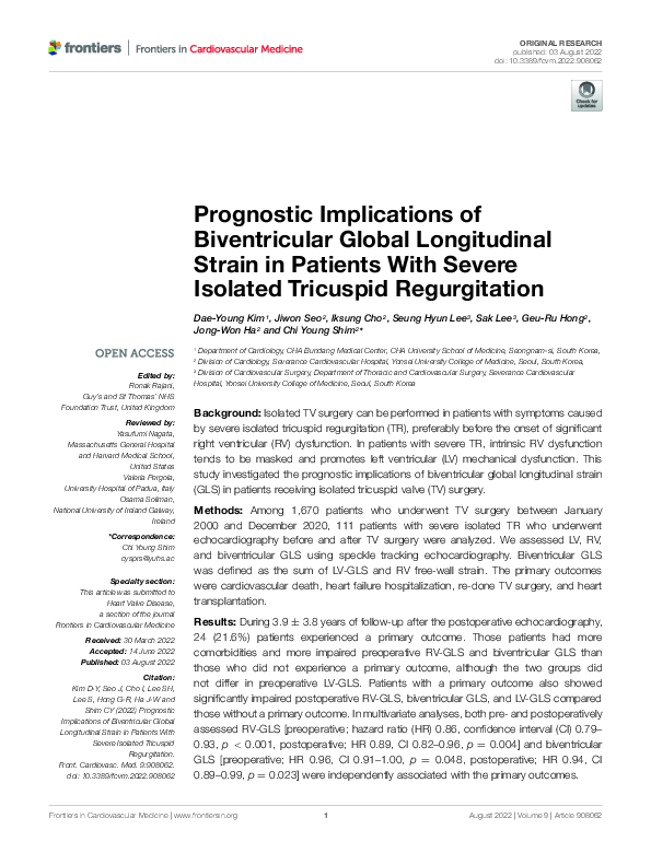 (PDF) Prognostic Implications of Biventricular Global Longitudinal ...