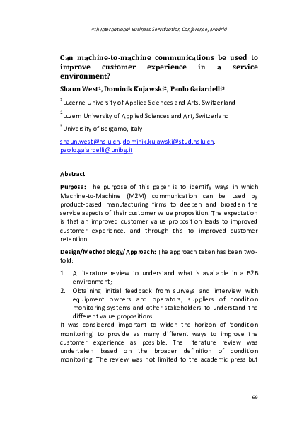 (PDF) Can machine-to-machine communications be used to improved ...