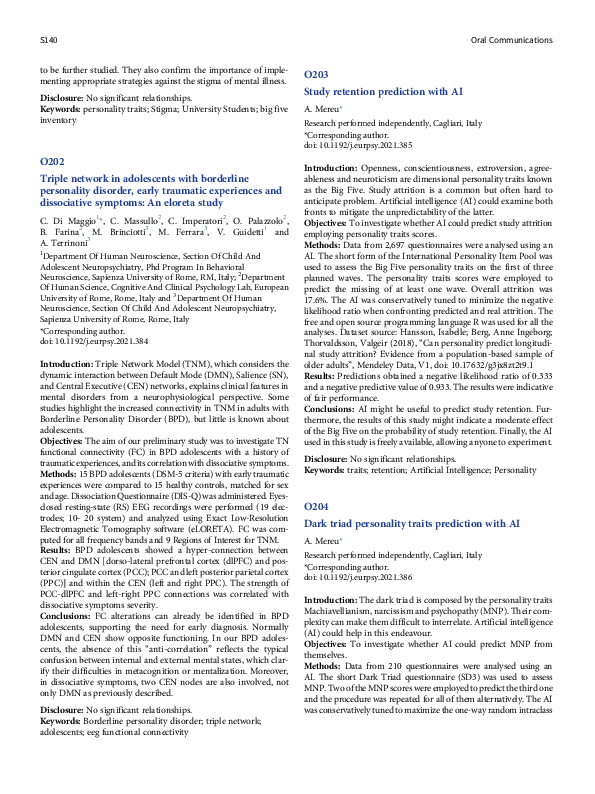 (PDF) Triple network in adolescents with borderline personality ...