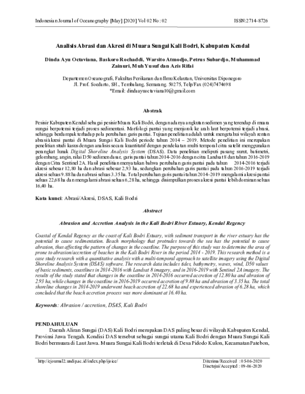 (PDF) Analisis Abrasi dan Akresi di Muara Sungai Kali Bodri, Kabupaten ...