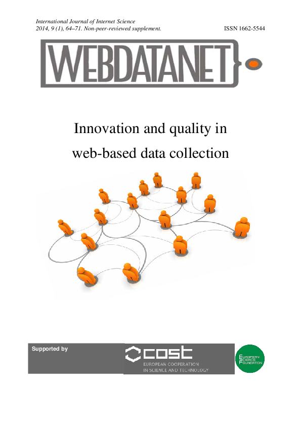 (PDF) WEBDATANET: Innovation and quality in web-based data collection
