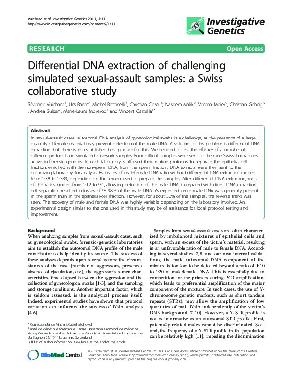 (PDF) Differential DNA extraction of challenging simulated sexual ...