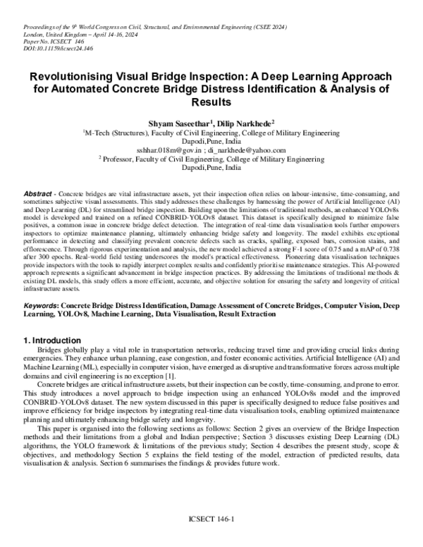 (PDF) Revolutionising Visual Bridge Inspection: A Deep Learning ...