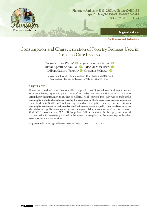(PDF) Consumption and Characterization of Forestry Biomass Used in ...