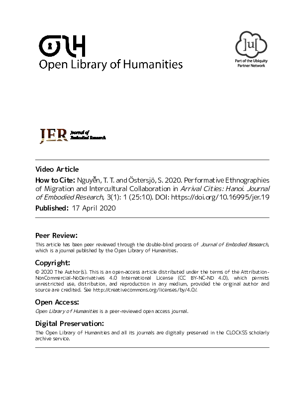 (PDF) Performative Ethnographies of Migration and Intercultural ...
