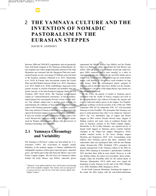 (PDF) Anthony 2023 Yamanya invention of nomadic pastoralism