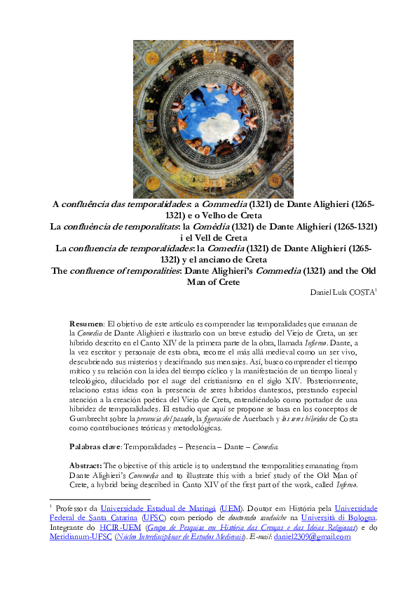 (PDF) The confluence of temporalities: Dante Alighieri's Commedia (1321 ...