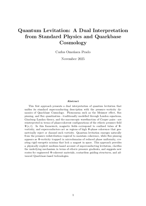 (PDF) Quantum Levitation: A Dual Interpretation from Standard Physics ...