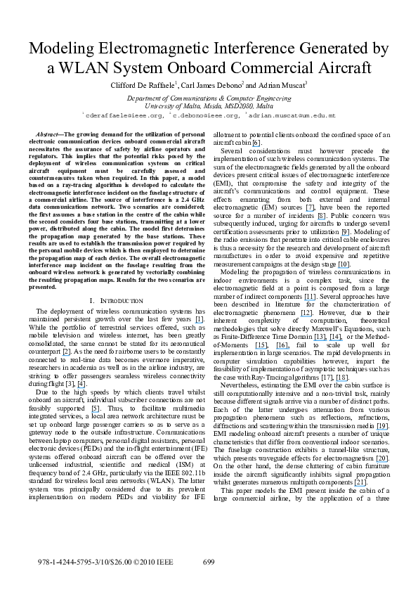 (PDF) Modeling electromagnetic interference generated by a WLAN system ...