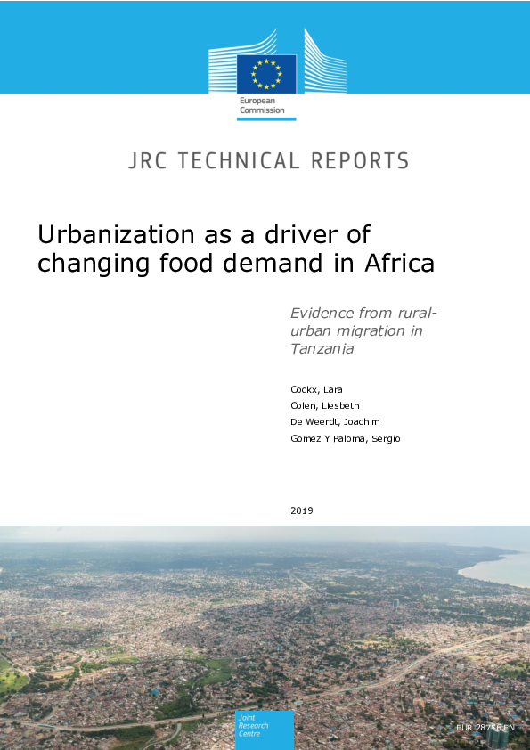 (PDF) Urbanization as a driver of changing food demand in Africa ...