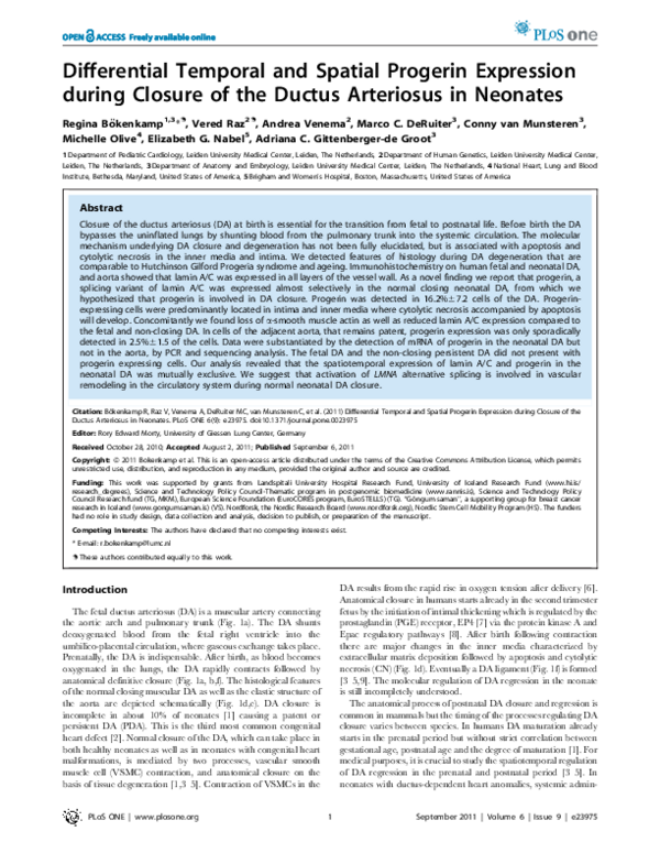 (PDF) Correction: Differential Temporal and Spatial Progerin Expression ...