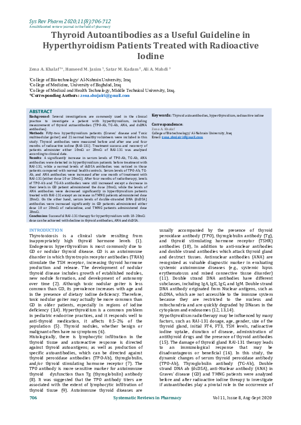 (PDF) Thyroid Autoantibodies as a Useful Guideline in Hyperthyroidism ...