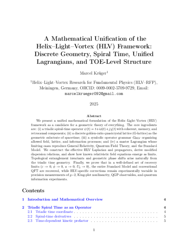(PDF) A Mathematical Unification of the Helix-Light-Vortex (HLV ...