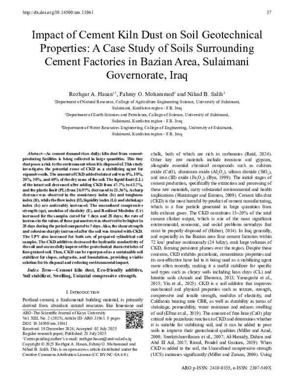 (PDF) Impact of Cement Kiln Dust on Soil Geotechnical Properties: A ...