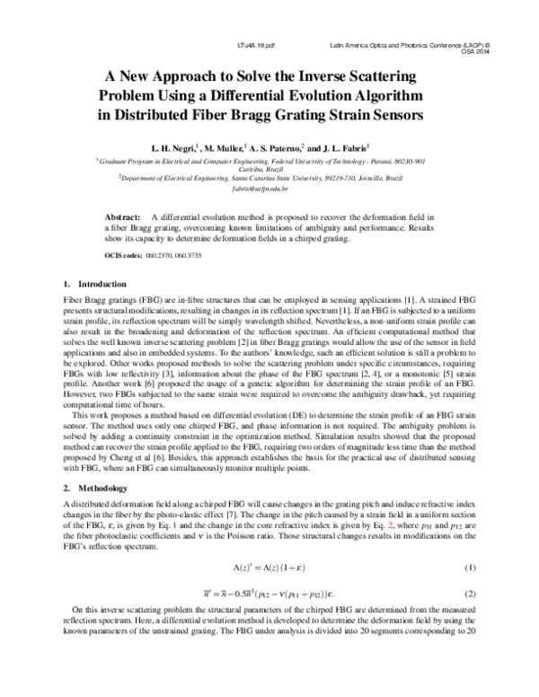 (PDF) A New Approach to Solve the Inverse Scattering Problem Using a ...