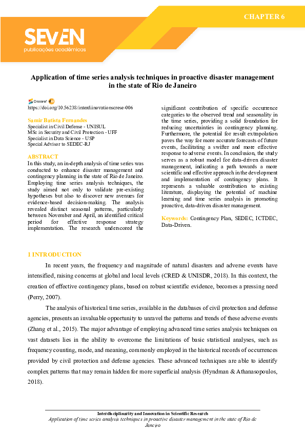 (PDF) Application of time series analysis techniques in proactive ...
