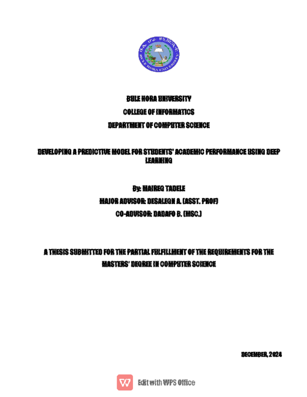 (PDF) BULE HORA UNIVERSITY COLLEGE OF INFORMATICS DEPARTMENT OF ...