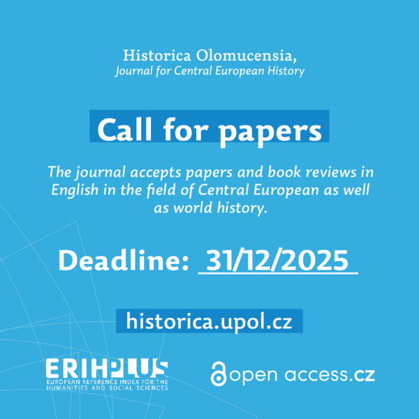 (PDF) CFP: Historica Olomucensia. Journal for Central European History
