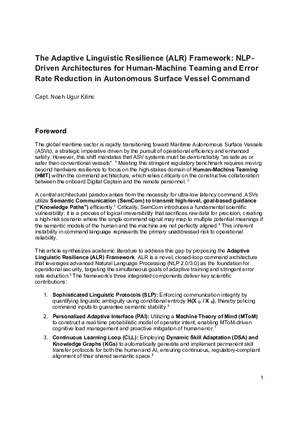 (PDF) The Adaptive Linguistic Resilience (ALR) Framework: NLP-Driven ...