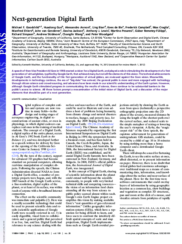 (PDF) Next-generation Digital Earth