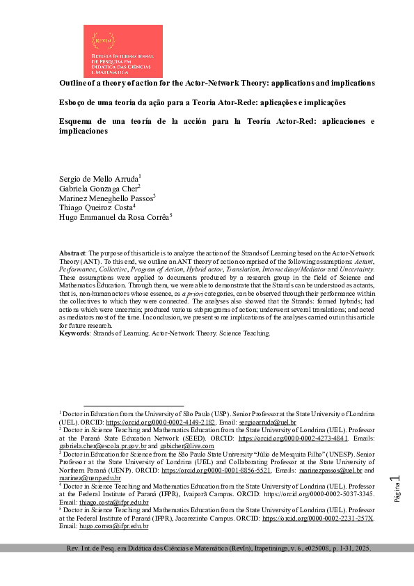 (PDF) Outline of a theory of action for the Actor-Network Theory ...