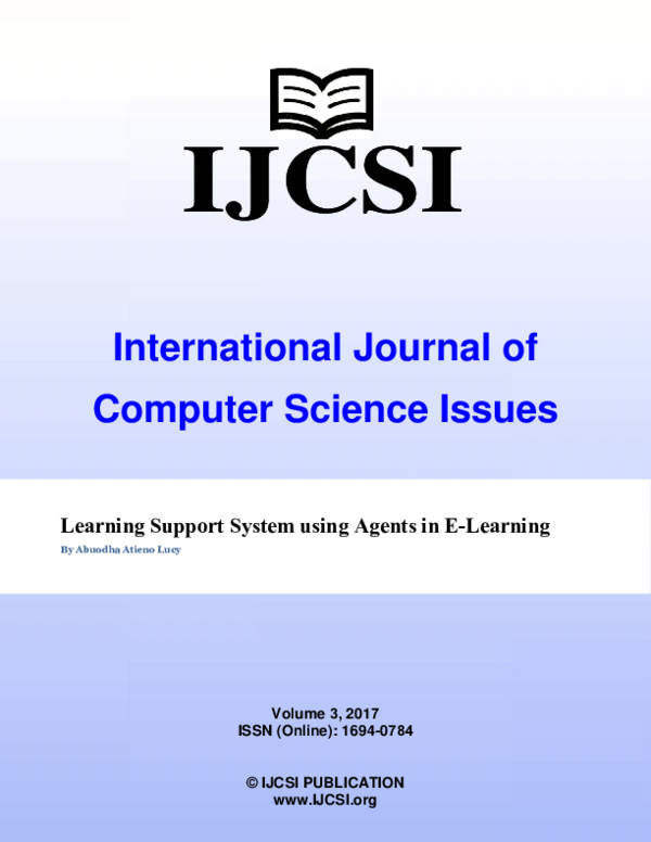 (PDF) Learning Support System using Agents in E-Learning