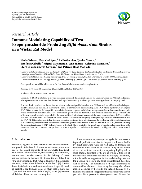 (PDF) Immune Modulating Capability of Two Exopolysaccharide ...
