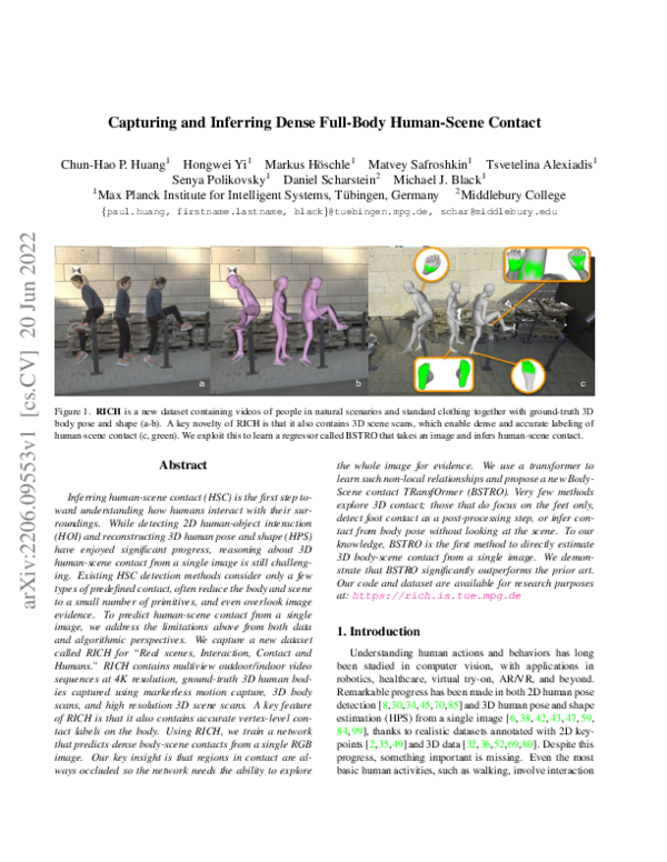 (PDF) Capturing and Inferring Dense Full-Body Human-Scene Contact