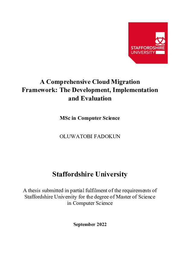 (PDF) A Comprehensive Cloud Migration Framework: The Development ...