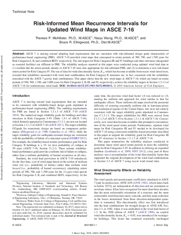 (PDF) Determining Mean Recurrence Intervals for Updated Wind Maps in ...