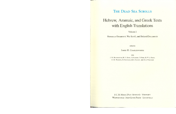 (PDF) Introduction to the Critical Apparatus, Dead Sea Scrolls