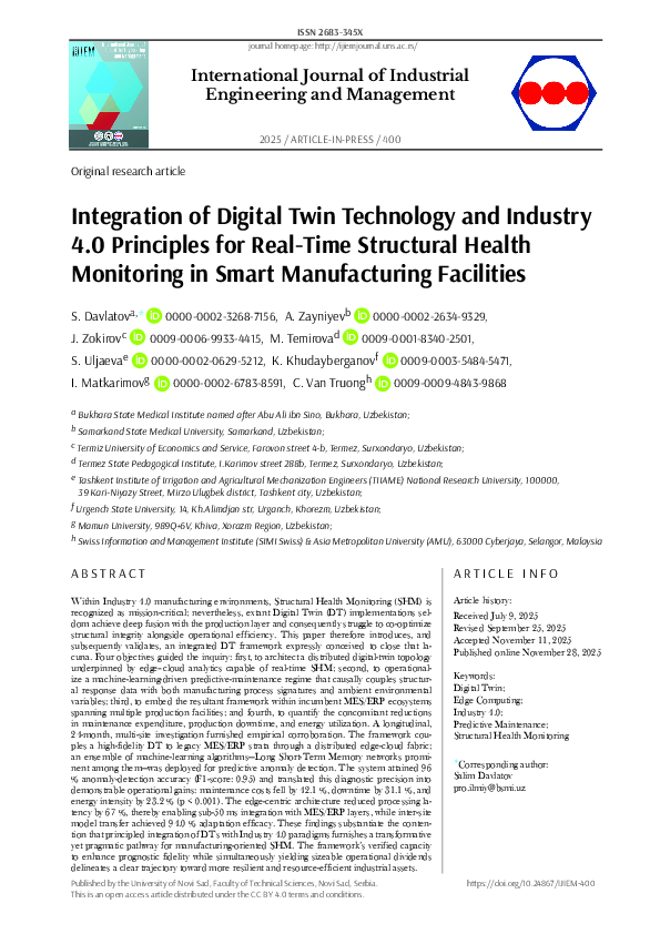 (PDF) Integration of Digital Twin Technology and Industry 4.0 ...