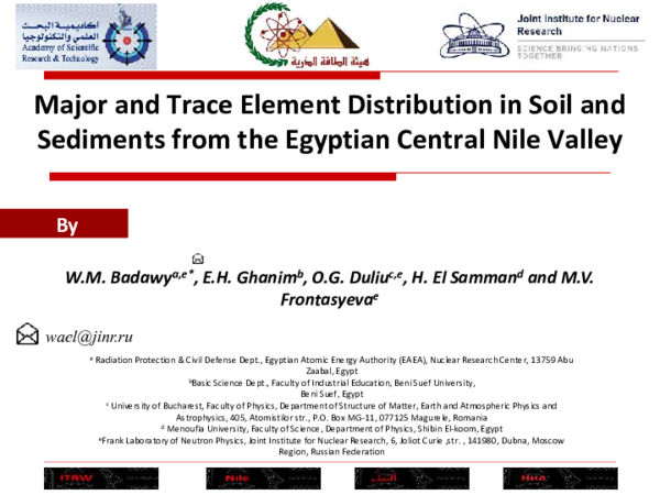 (PDF) Major and trace element distribution in soil and sediments from ...