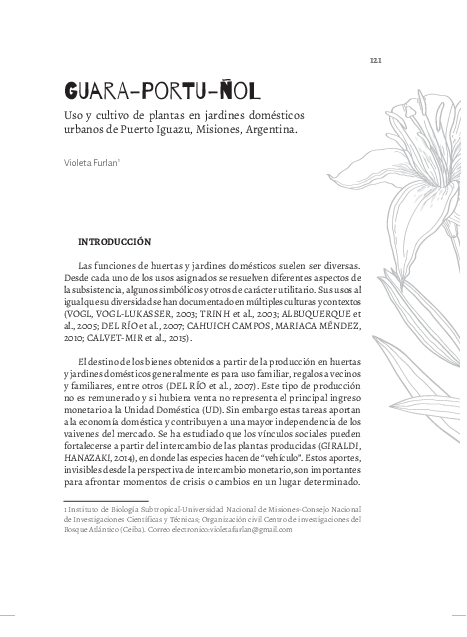 (PDF) Guara-portu-ñol: uso y cultivo de plantas en jardines domésticos ...