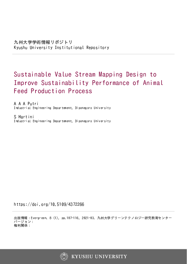 (PDF) Sustainable Value Stream Mapping Design to Improve Sustainability ...