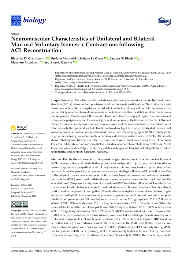 (PDF) Neuromuscular Characteristics of Unilateral and Bilateral Maximal ...