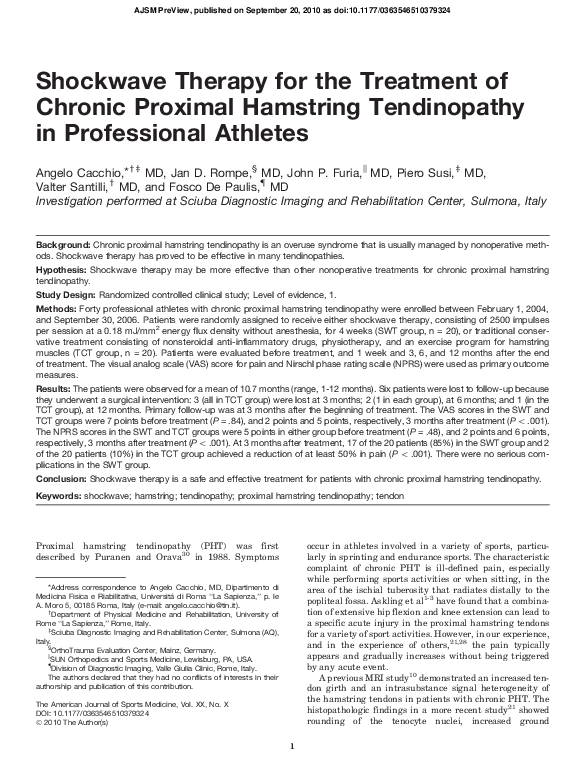 (PDF) Shockwave Therapy for the Treatment of Chronic Proximal Hamstring ...