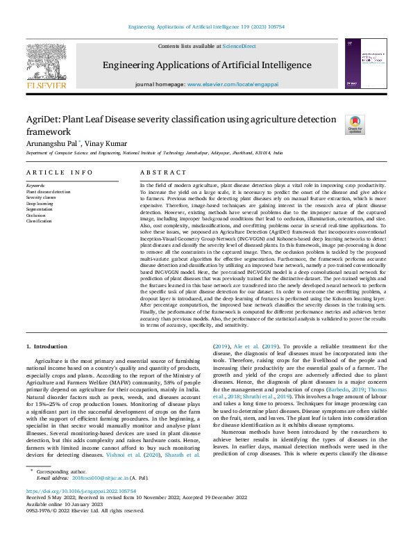 (PDF) Engineering Applications of Artificial Intelligence