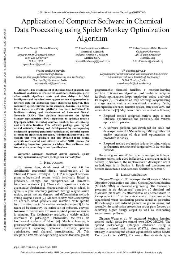 (PDF) Application of Computer Software in Chemical Data Processing ...