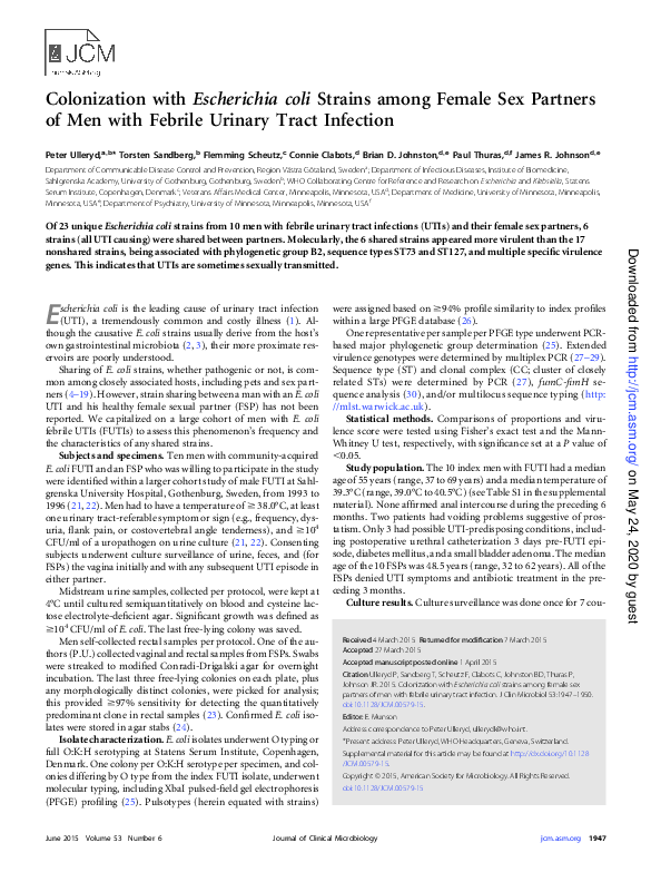 (PDF) Colonization with Escherichia coli Strains among Female Sex ...